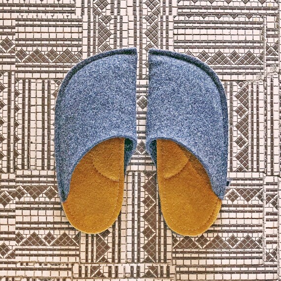 Mens Slippers Felt Slippers Men House Shoes | Etsy