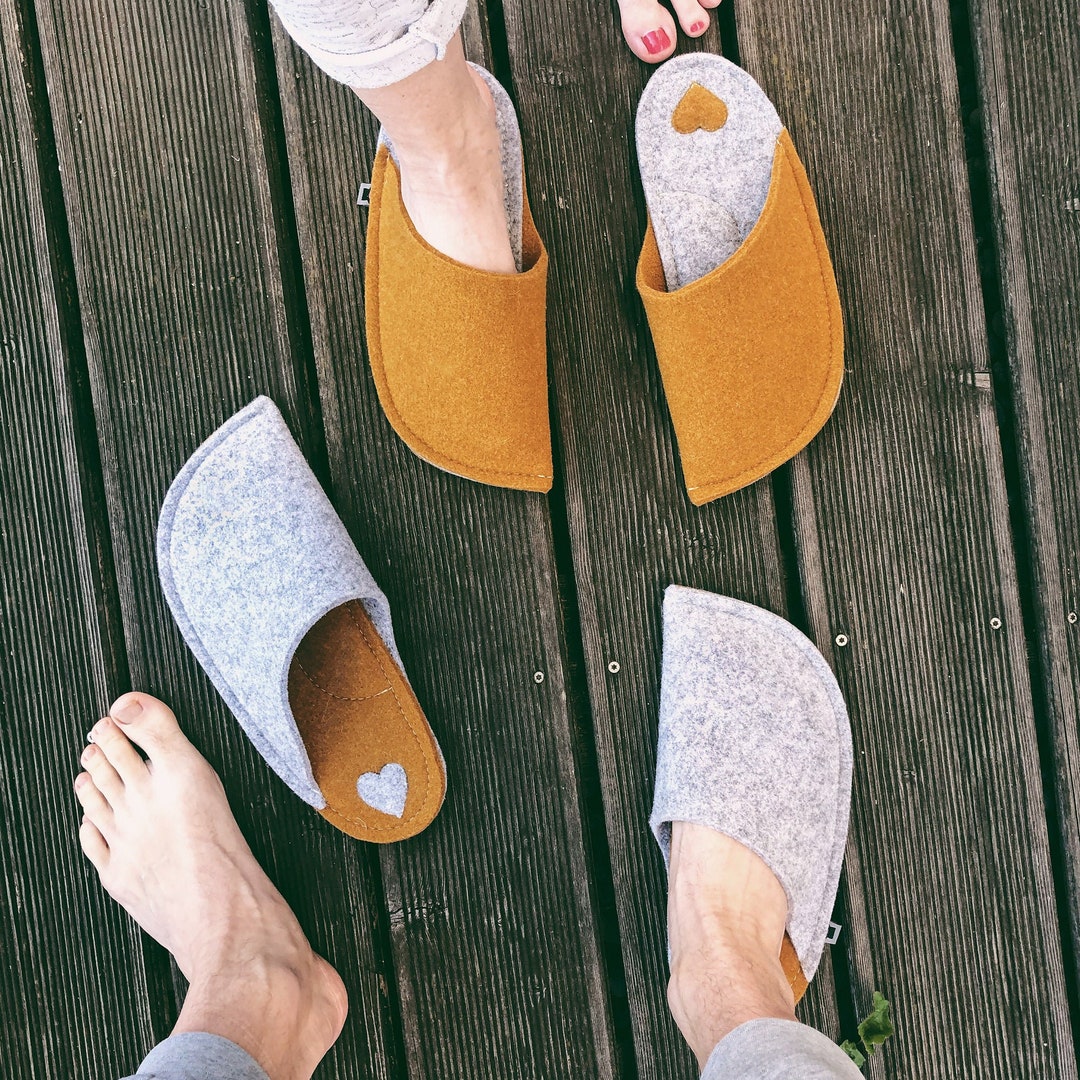 Felt Slippers Couple Gift Gift for Couple - Etsy