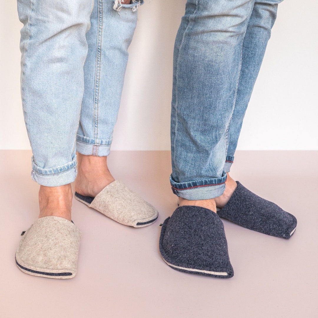 House Slippers - Home Gift for Couple - Felt Slippers - Etsy