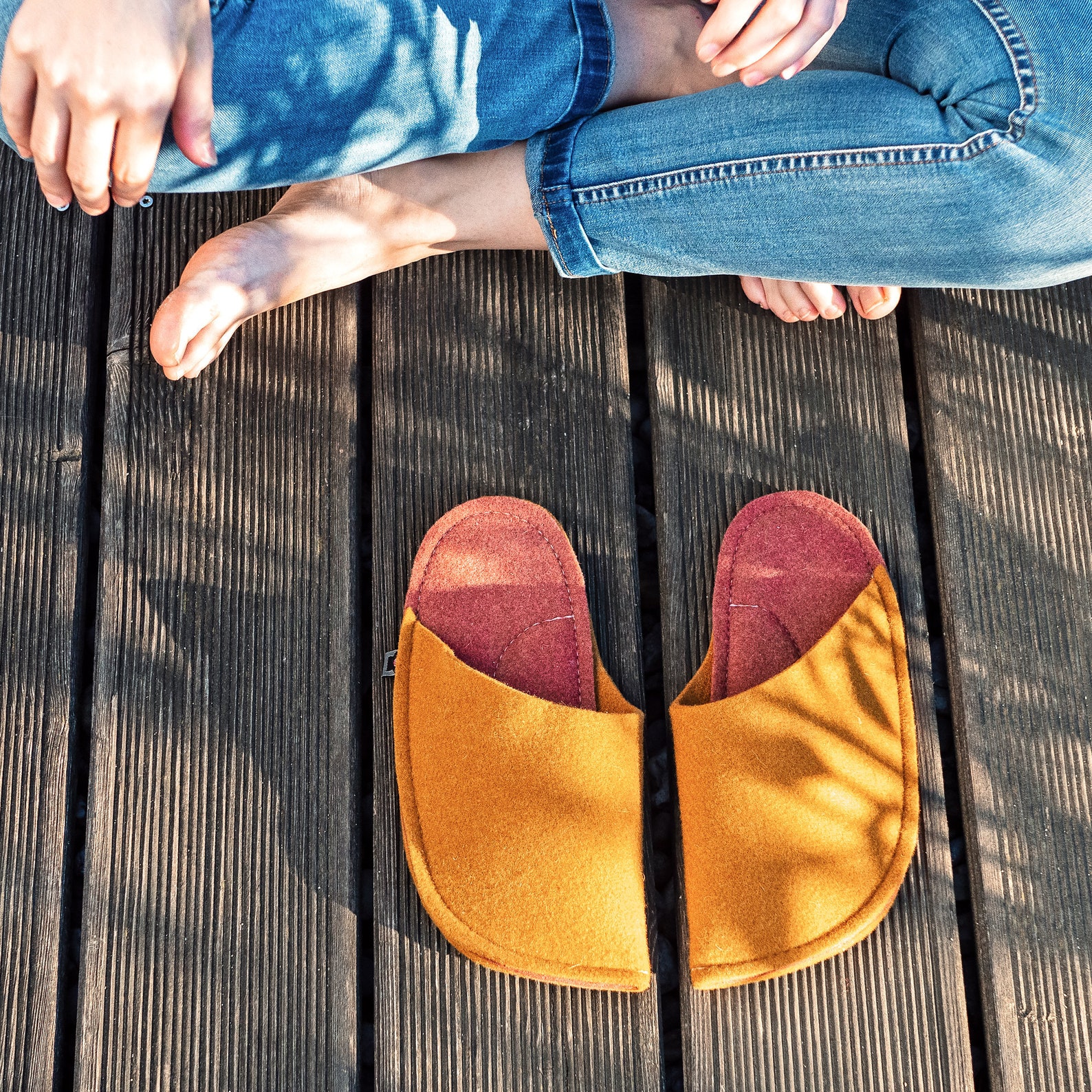 Felt Slippers Slippers Felt Wool Felt Slippers | Etsy