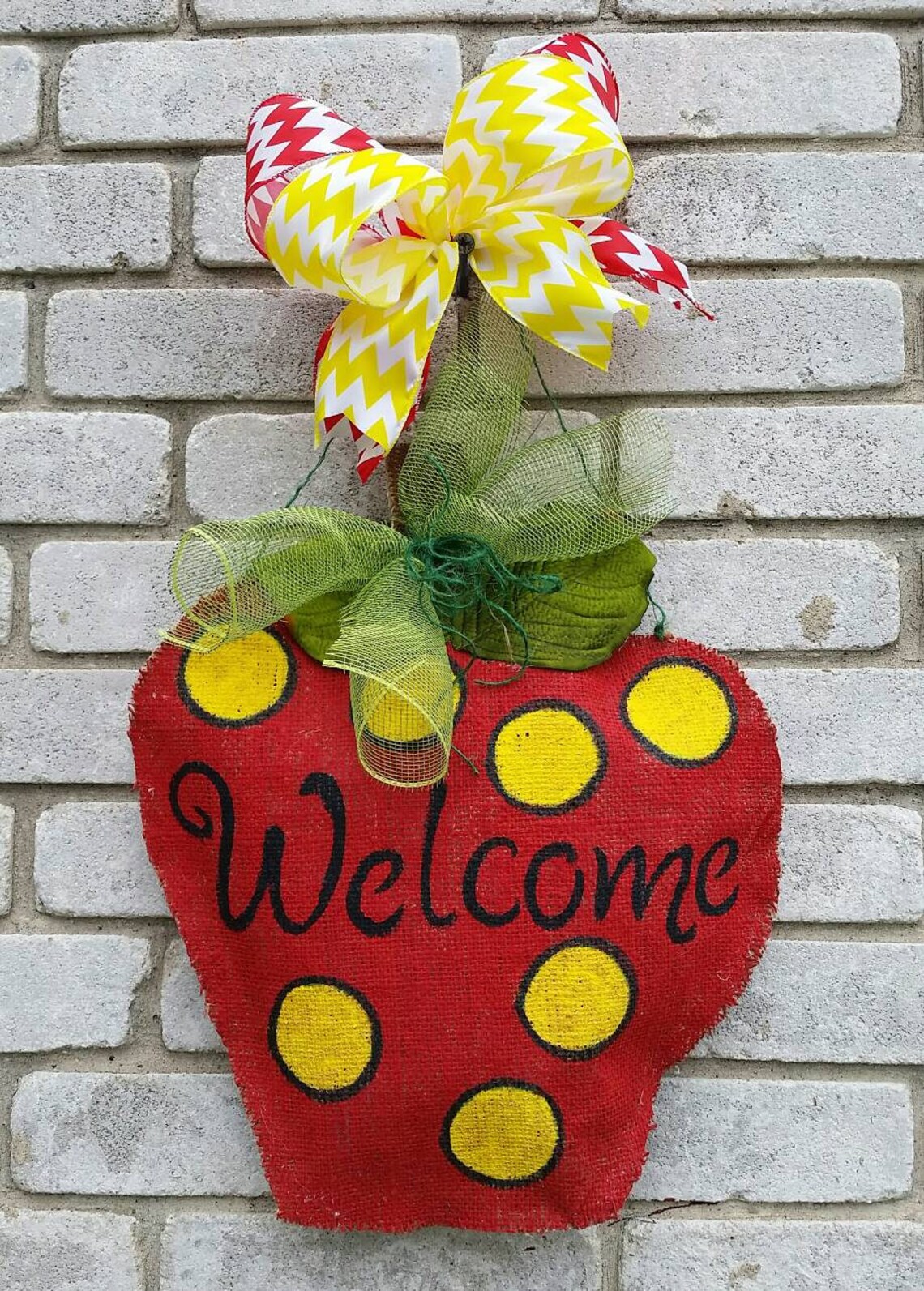 Apple Welcome Back School Door Hanger Polka Dot School Door Hanger Best ...