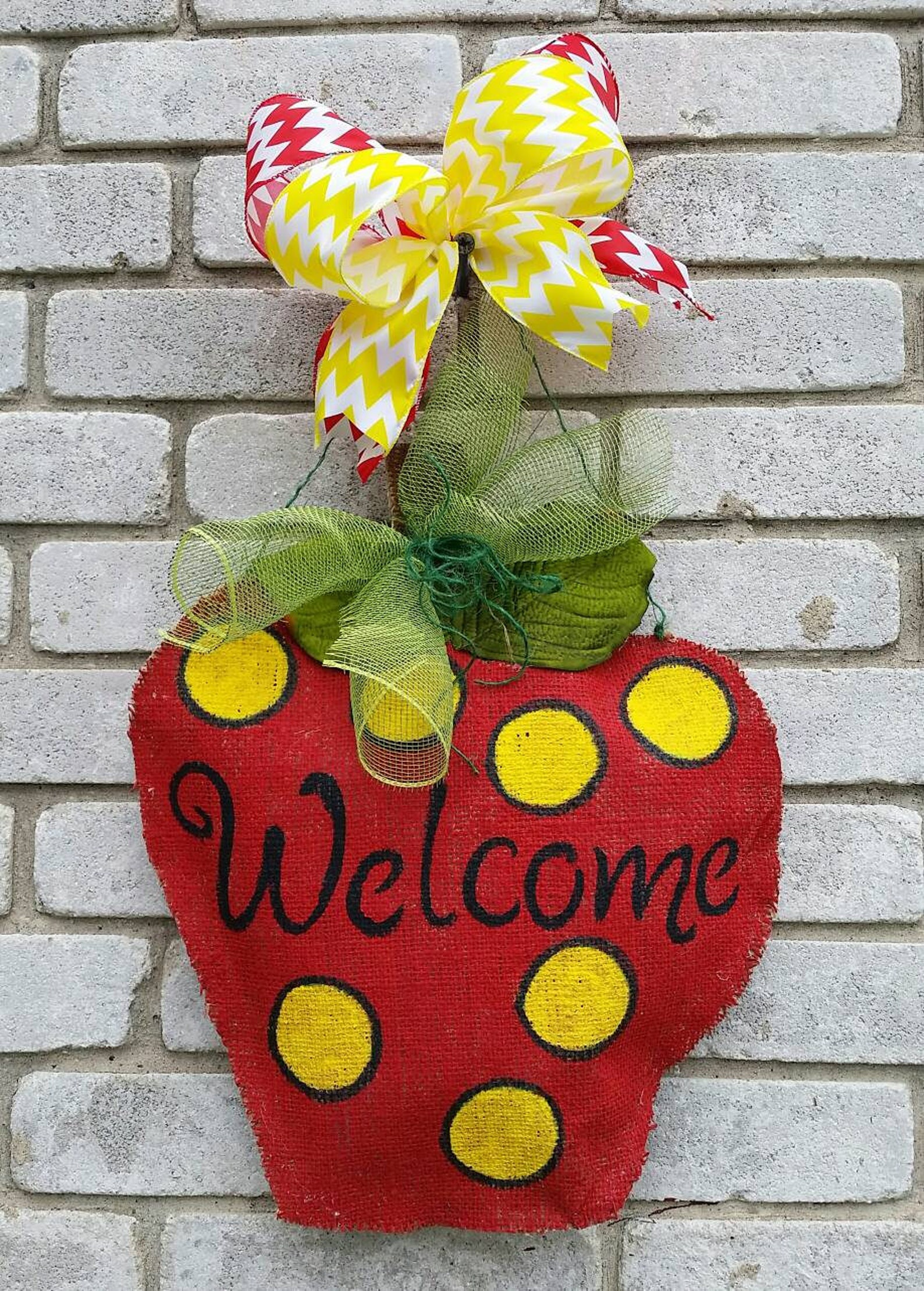 Apple Welcome Back School Door Hanger Polka Dot School Door - Etsy