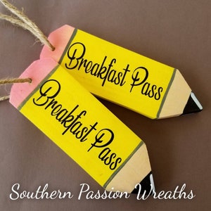 Teacher Wooden Pencil Hall Pass Teacher Gift Unique Pencil Kids Hall ...