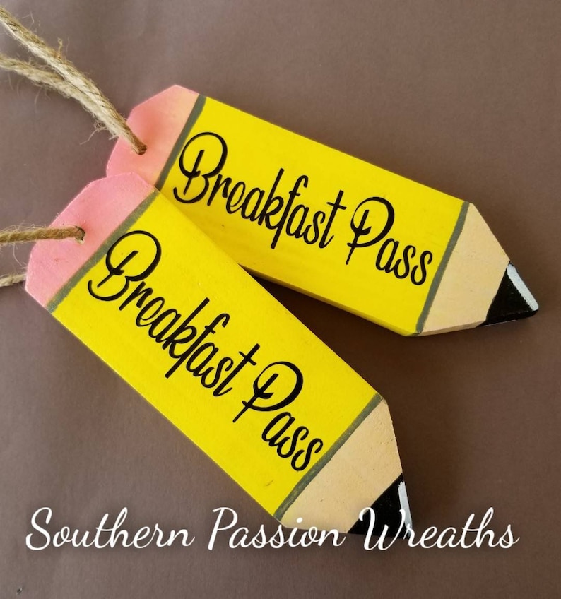 Teacher Wooden Pencil Hall Pass Teacher Gift Unique Pencil - Etsy