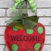 Apple Welcome Back School Door Hanger Polka Dot School Door Hanger Best ...
