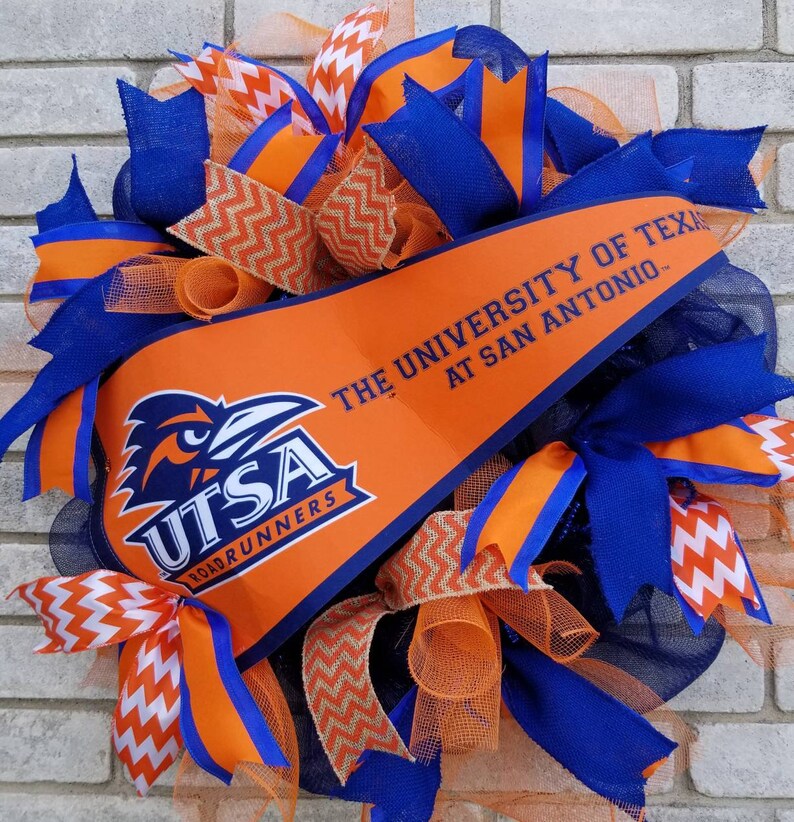 UTSA Wreath Roadrunners Wreath 26wreath UTSA Roadrunners - Etsy