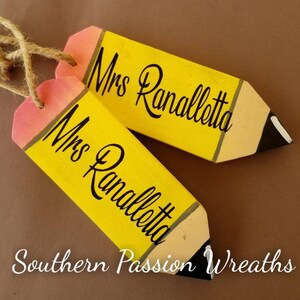 Teacher Wooden Pencil Hall Pass Teacher Gift Unique Pencil Kids Hall ...