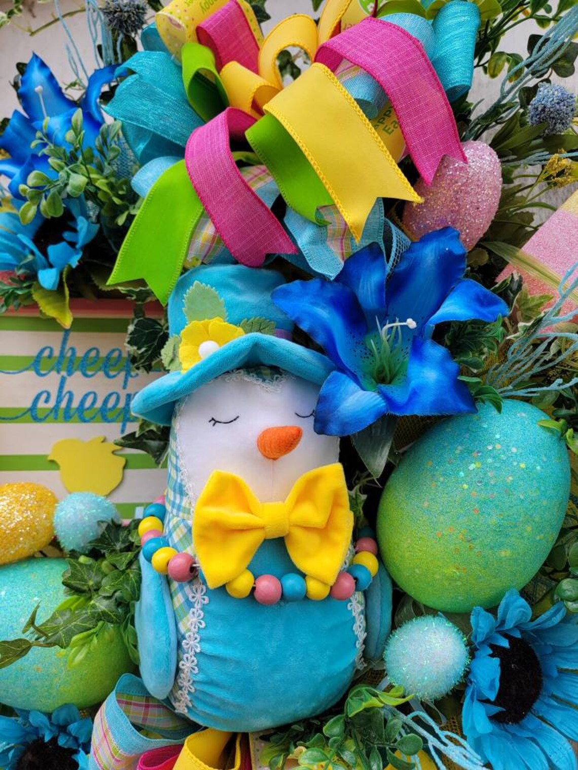 Spring Easter Chick Wreath Home Chick Decor Easter Wreath Chick Decor ...