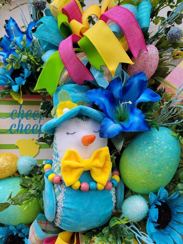 Spring Easter Chick Wreath Home Chick Decor Easter Wreath Chick Decor ...