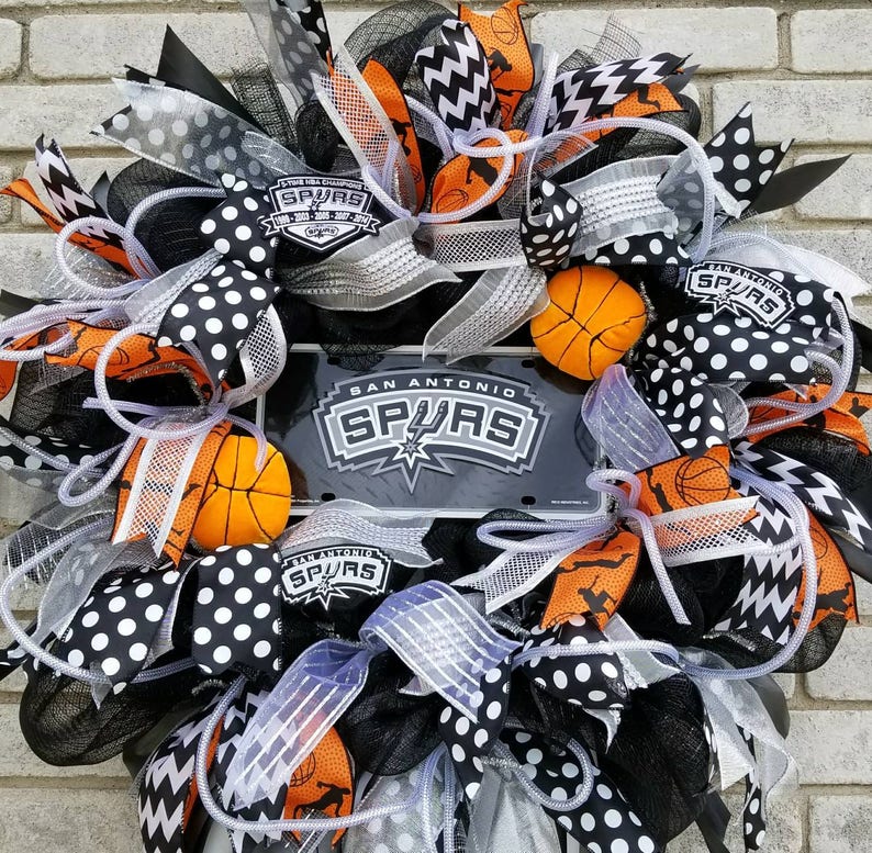 San Antonio Spurs Wreath Fans Only!! Spurs Wreath Home Office Decor ...