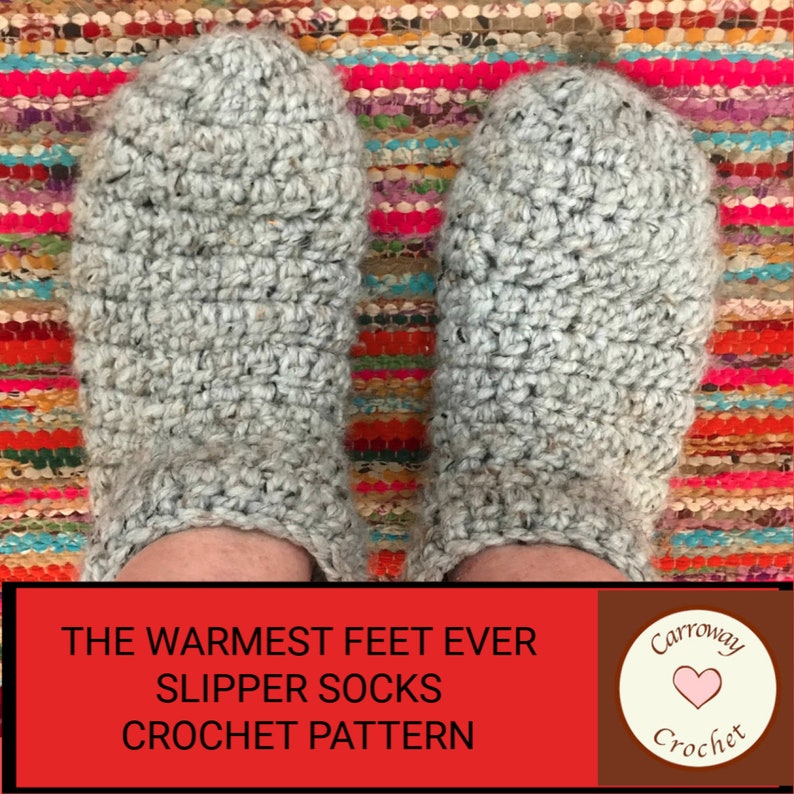 Crochet Slippers Pattern Slipper Socks Pattern Cozy - Etsy Canada