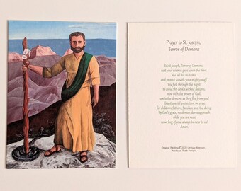 Saint Joseph Prayer Card 4 on a Page Digital Download Printable ...