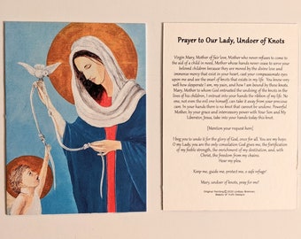 Mary Undoer of Knots, Printable Mary Untier of Knots Prayer Card, Our Lady Undoer of Knots ...