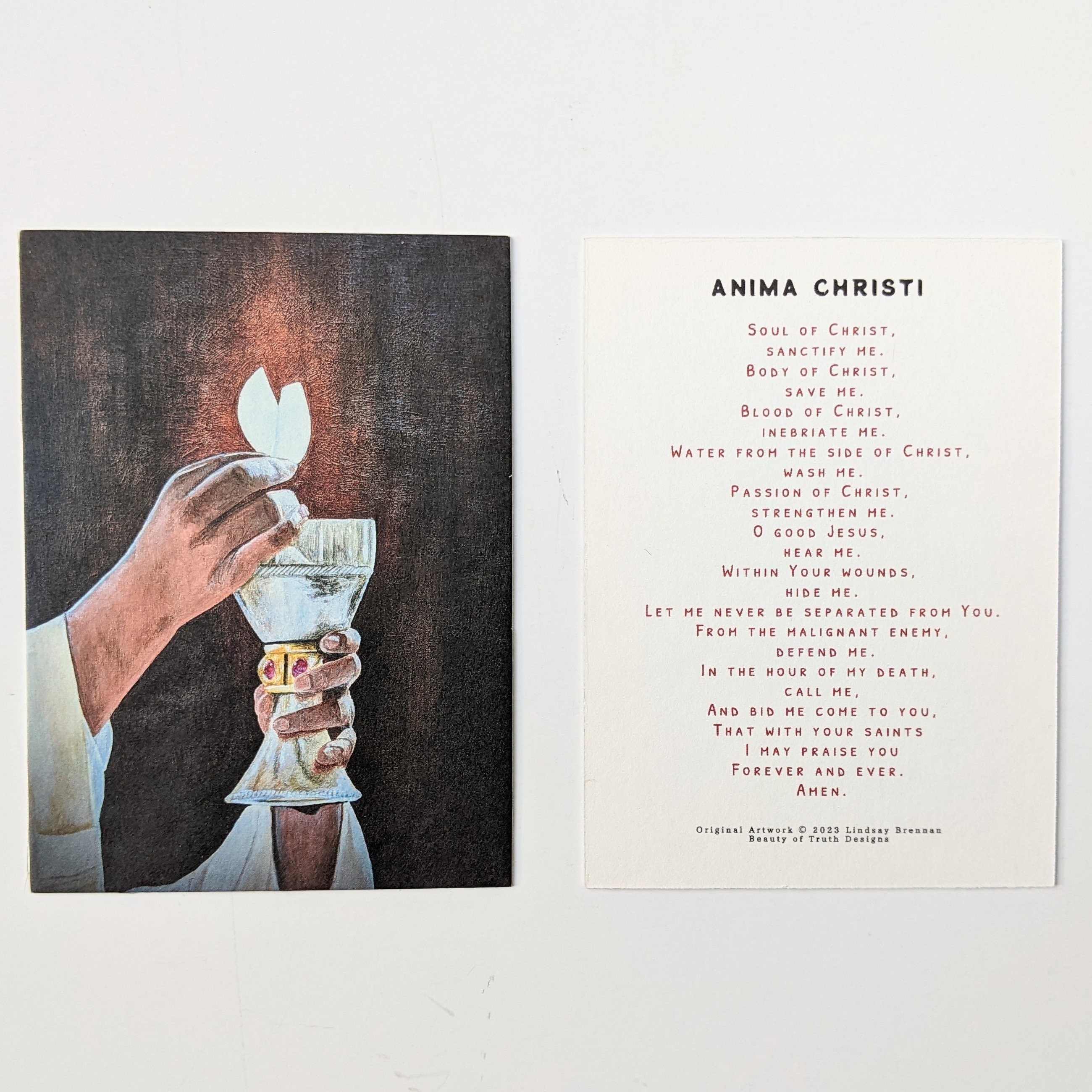 Anima Christi Prayer Card - Etsy