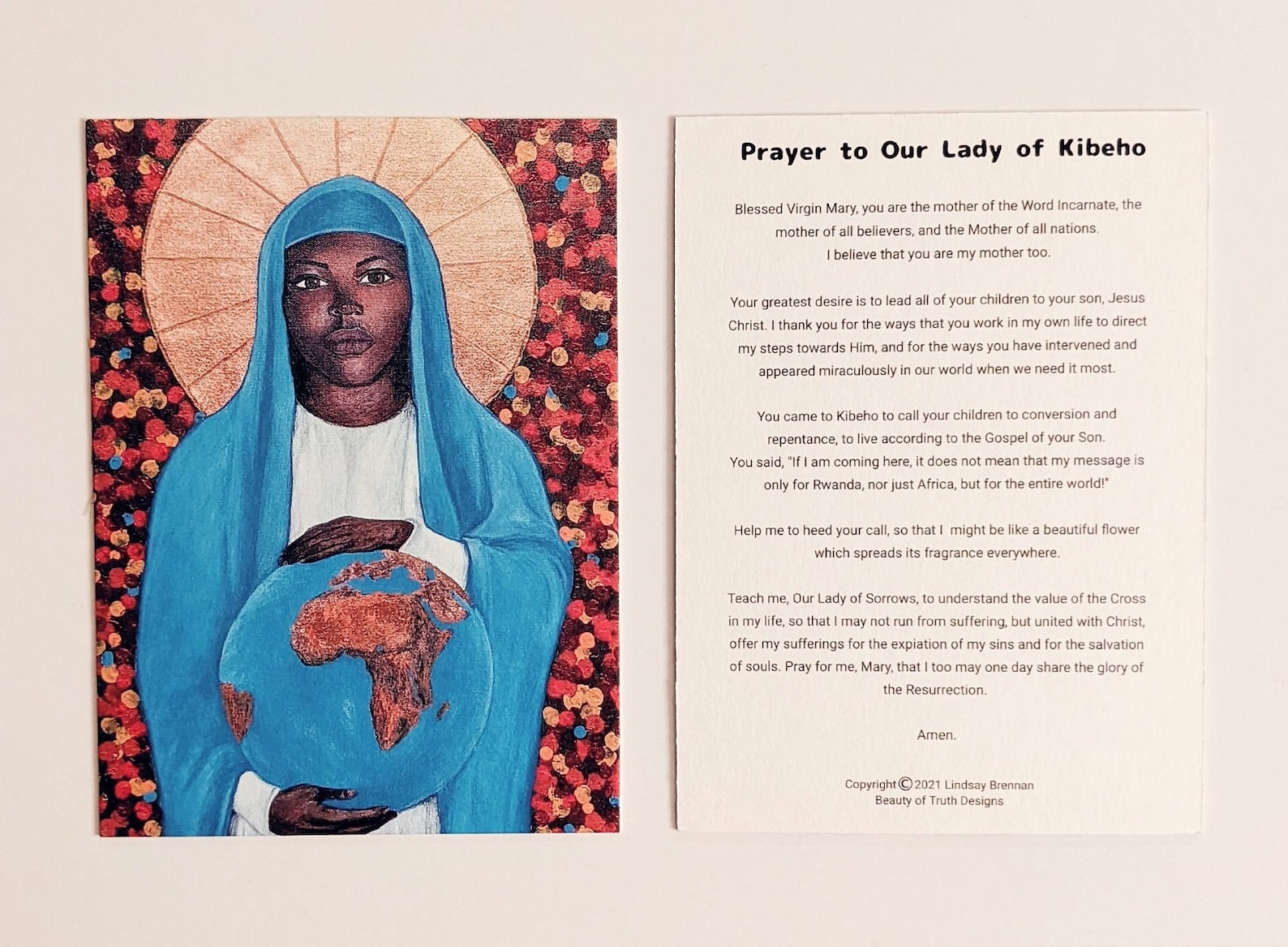 Our Lady of Kibeho Prayer Card - Etsy