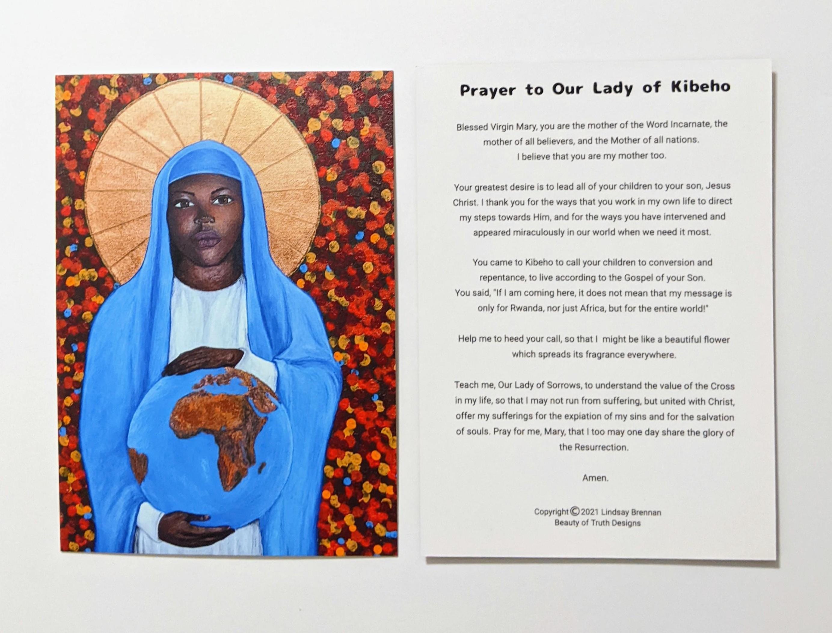 Our Lady of Kibeho Prayer Card - Etsy