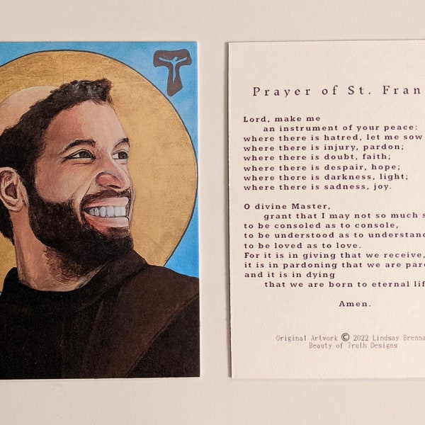 St Francis Prayer Card - Etsy