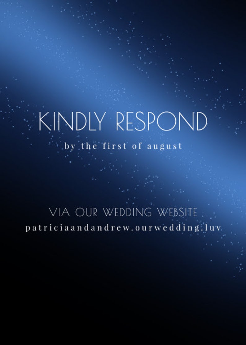 Night Sky, Starry Night, Space, Elegant, Modern Wedding, Invitation ...