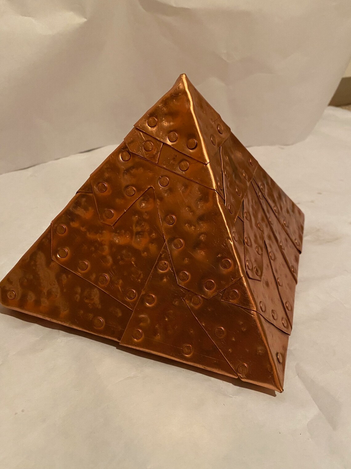 Hand-beaten Copper Pyramid - Etsy