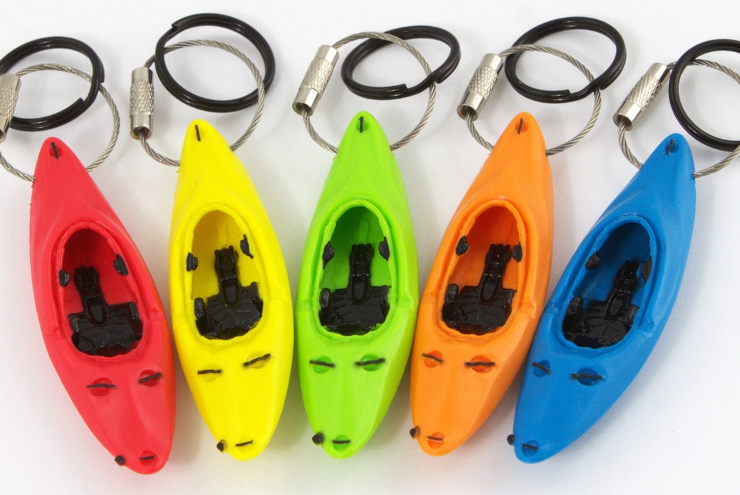 White Water Recreational Kayak Key Chain KEYAK - Etsy