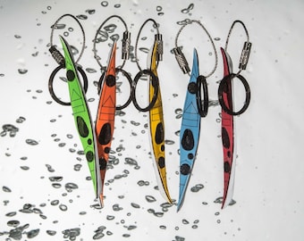 Whitewater Kayak Keychain - 5 Colors - Flexible Plastic PVC With ...