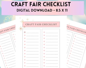 Vendor Fair Checklist - Etsy