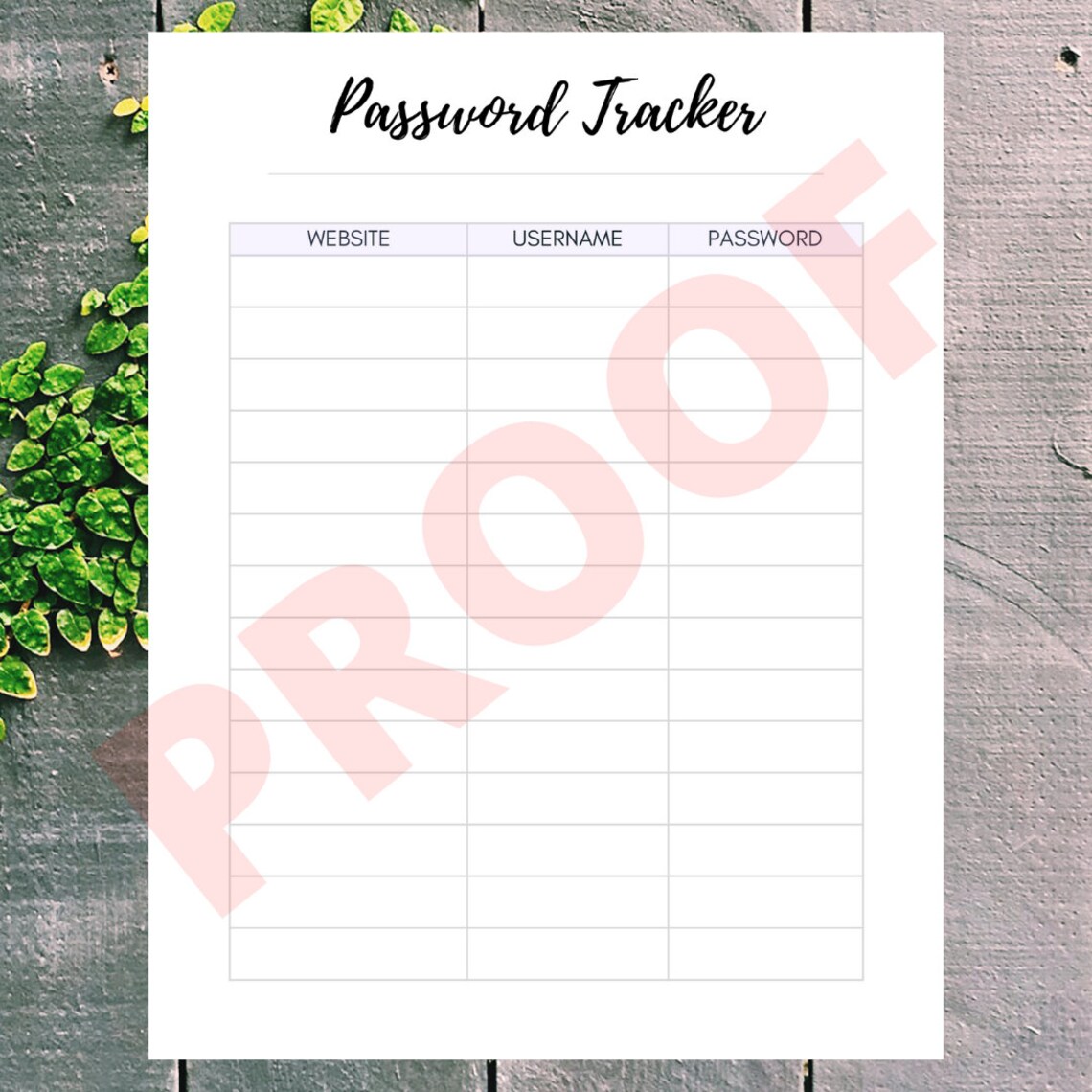 Password Keeper DIGITAL DOWNLOAD Password Organizer PDF | Etsy