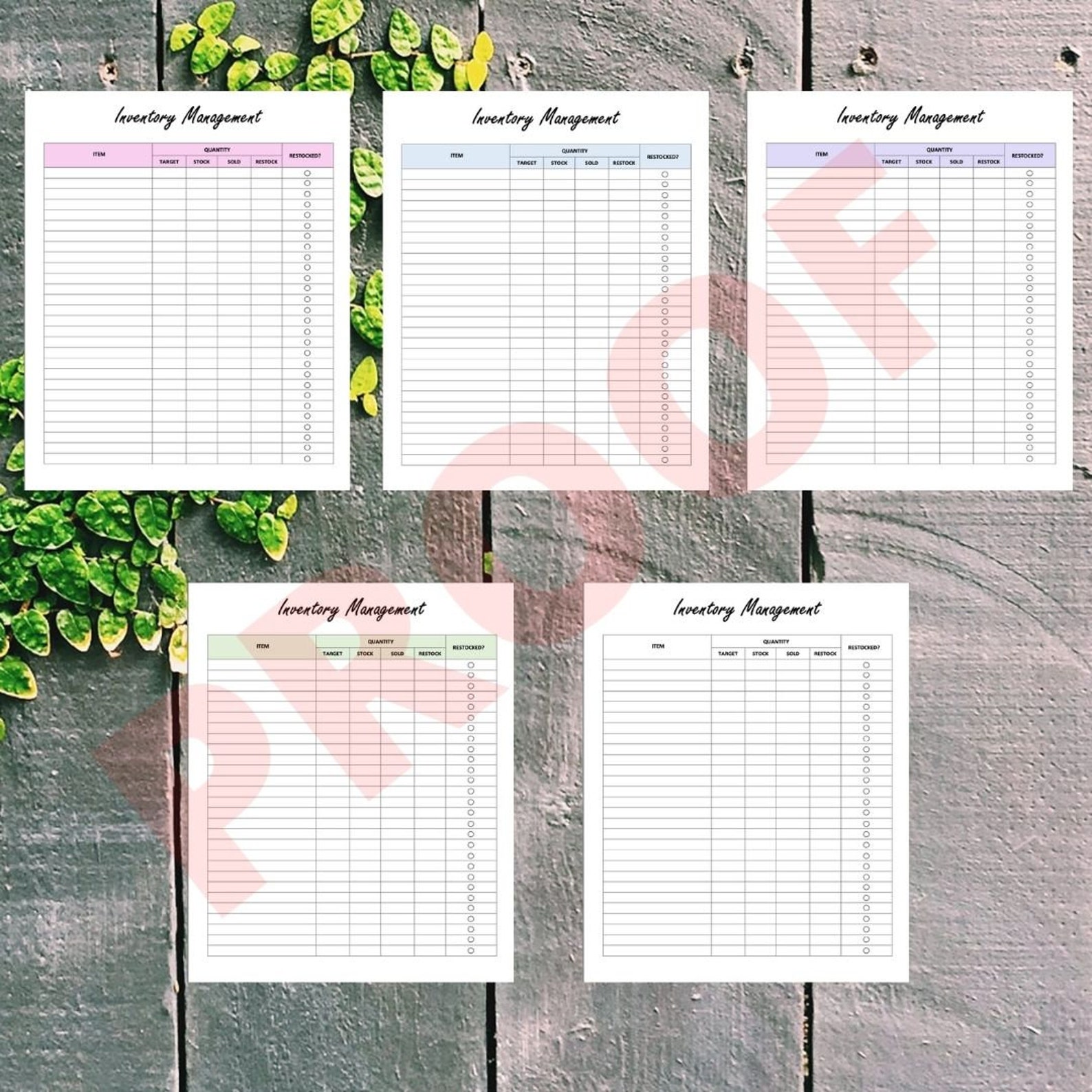Inventory Management List DIGITAL DOWNLOAD Small Business - Etsy