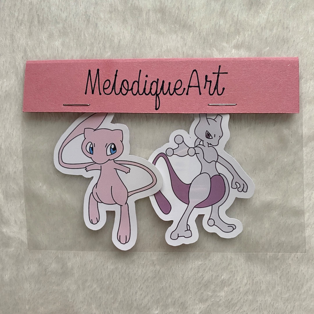 Pokémon Mew Mewtwo Stickers - Etsy