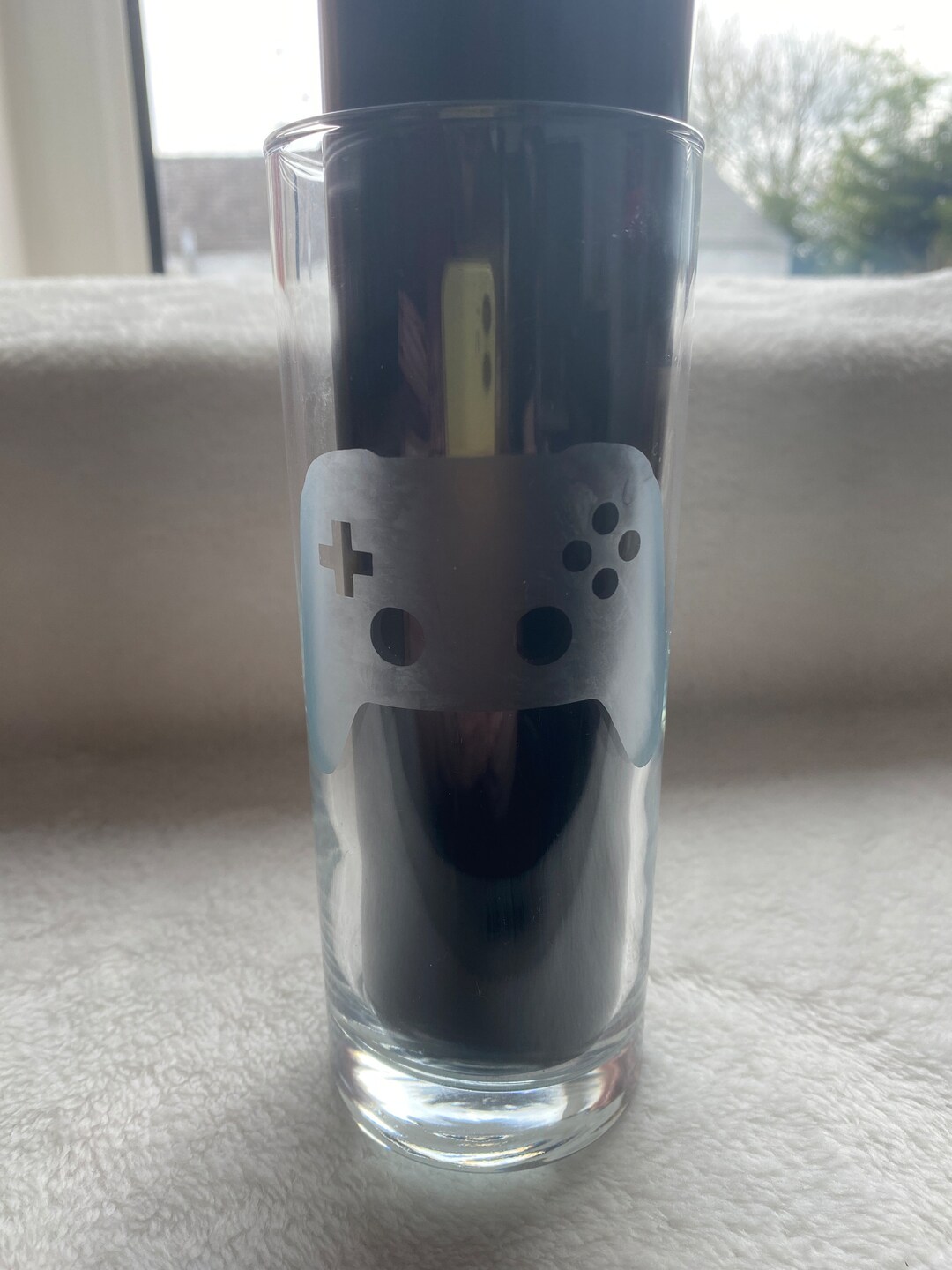 Video Game Controller Etched Drinking Glass - Etsy