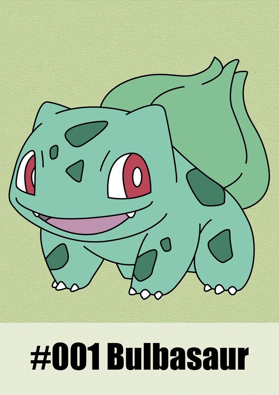 Pokemon 001 Bulbasaur Art Print - Etsy México