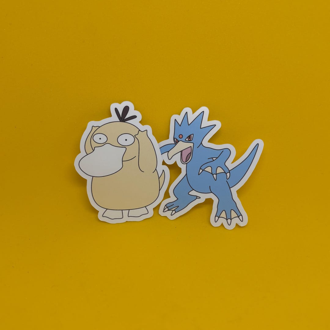 Pokemon Psyduck Golduck Sticker Set - Etsy