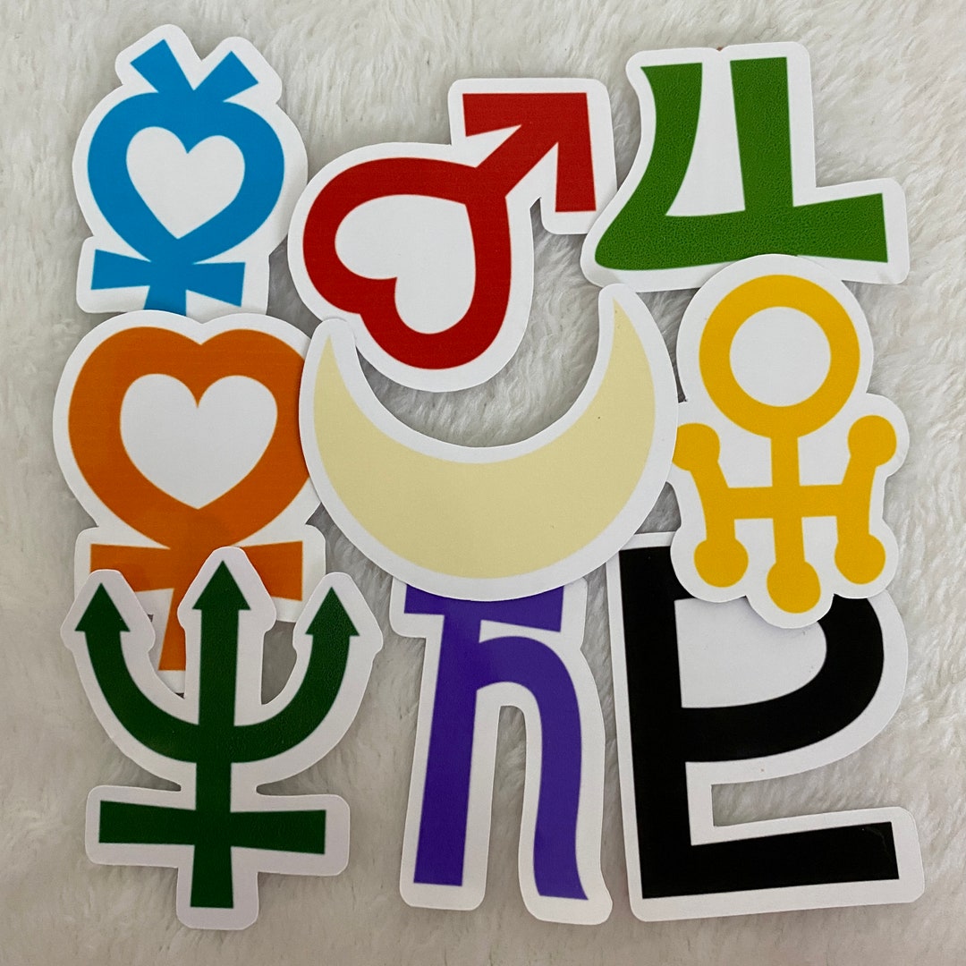 Sailor Scout Symbol Stickers - Etsy