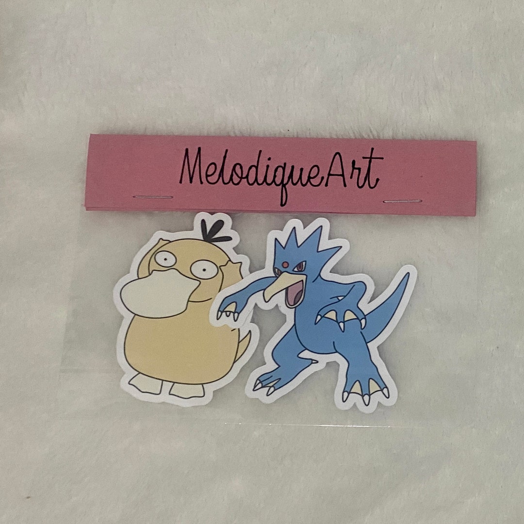 Pokemon Psyduck Golduck Sticker Set - Etsy