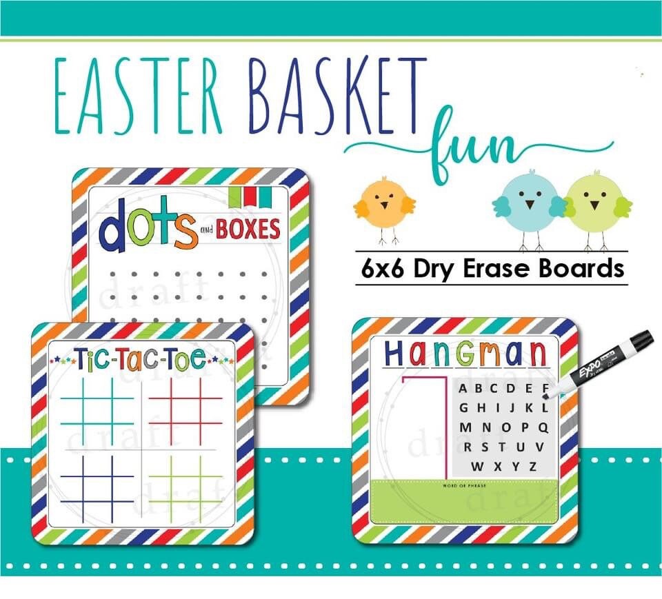 Easter Basket Gifts Games for Kids Dry Erase Board Games - Etsy