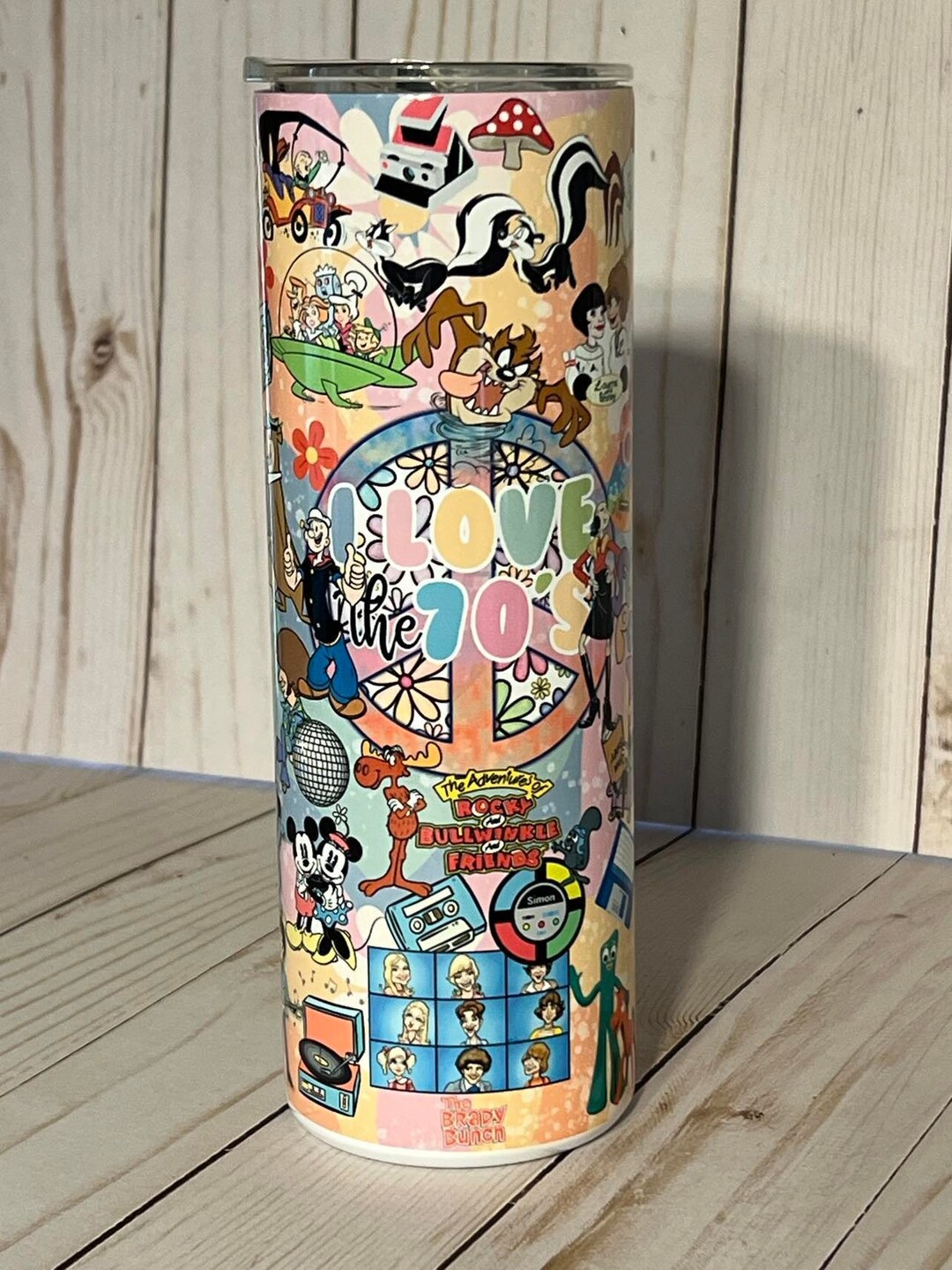 I Love the 70’s 20oz Tumbler, Hot or Cold Liquids, Stainless Steel Cup ...