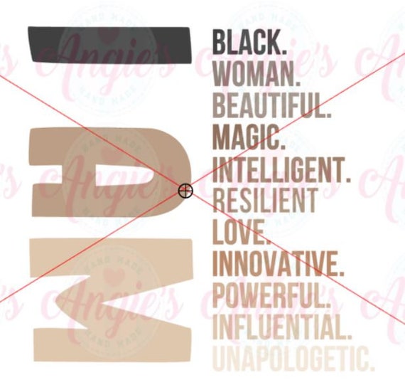 I Am Black Woman SVG Words to Describe Black Woman SVG SVG - Etsy
