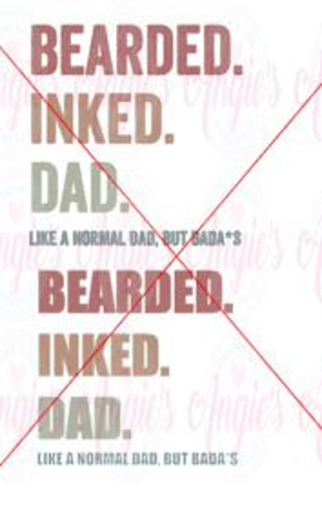 Bearded Inked Dad SVG, SVG Cut File, Instant Download, Father's Day SVG ...