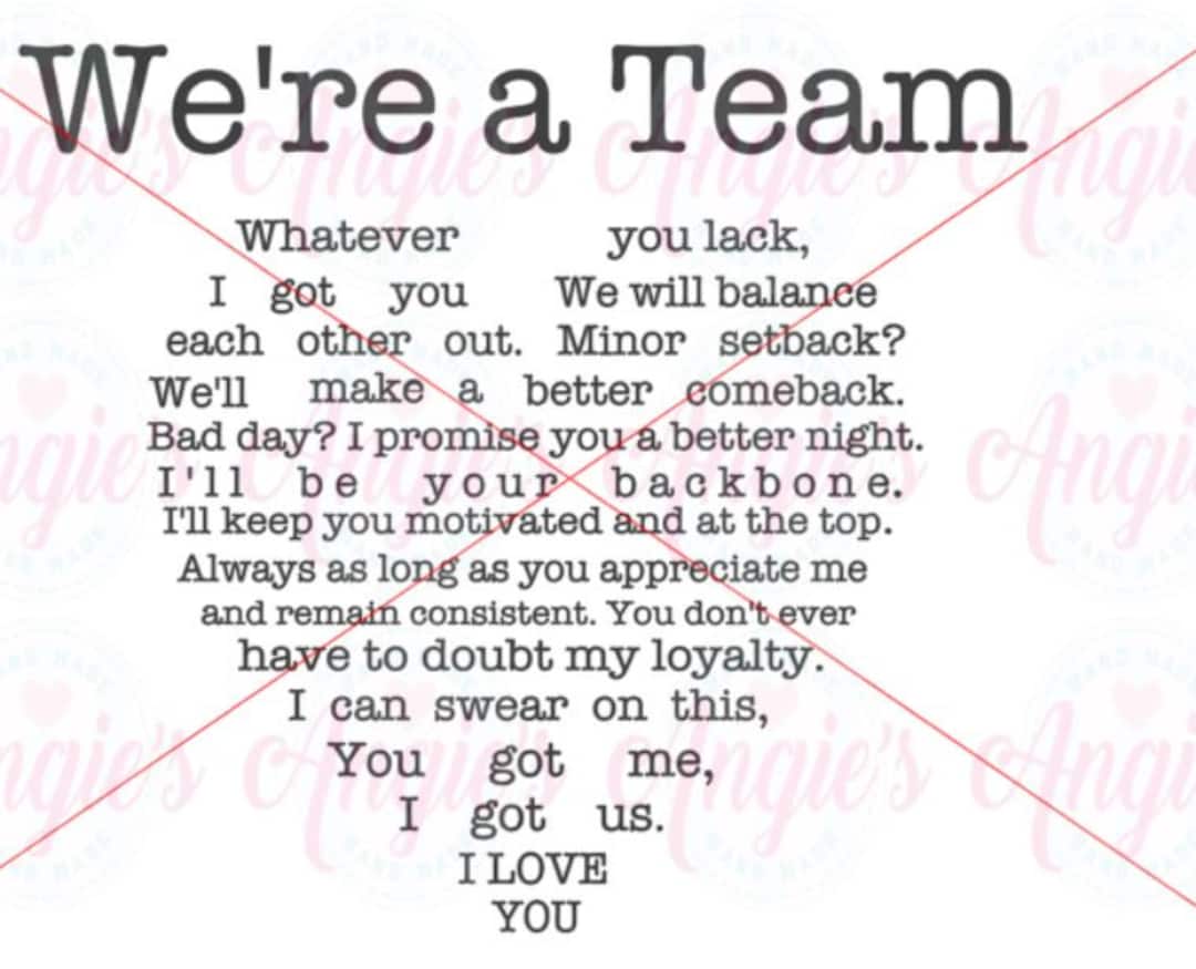We're A Team SVG, Instant Download, SVG Cut File, I Got Us Svg, I Love ...