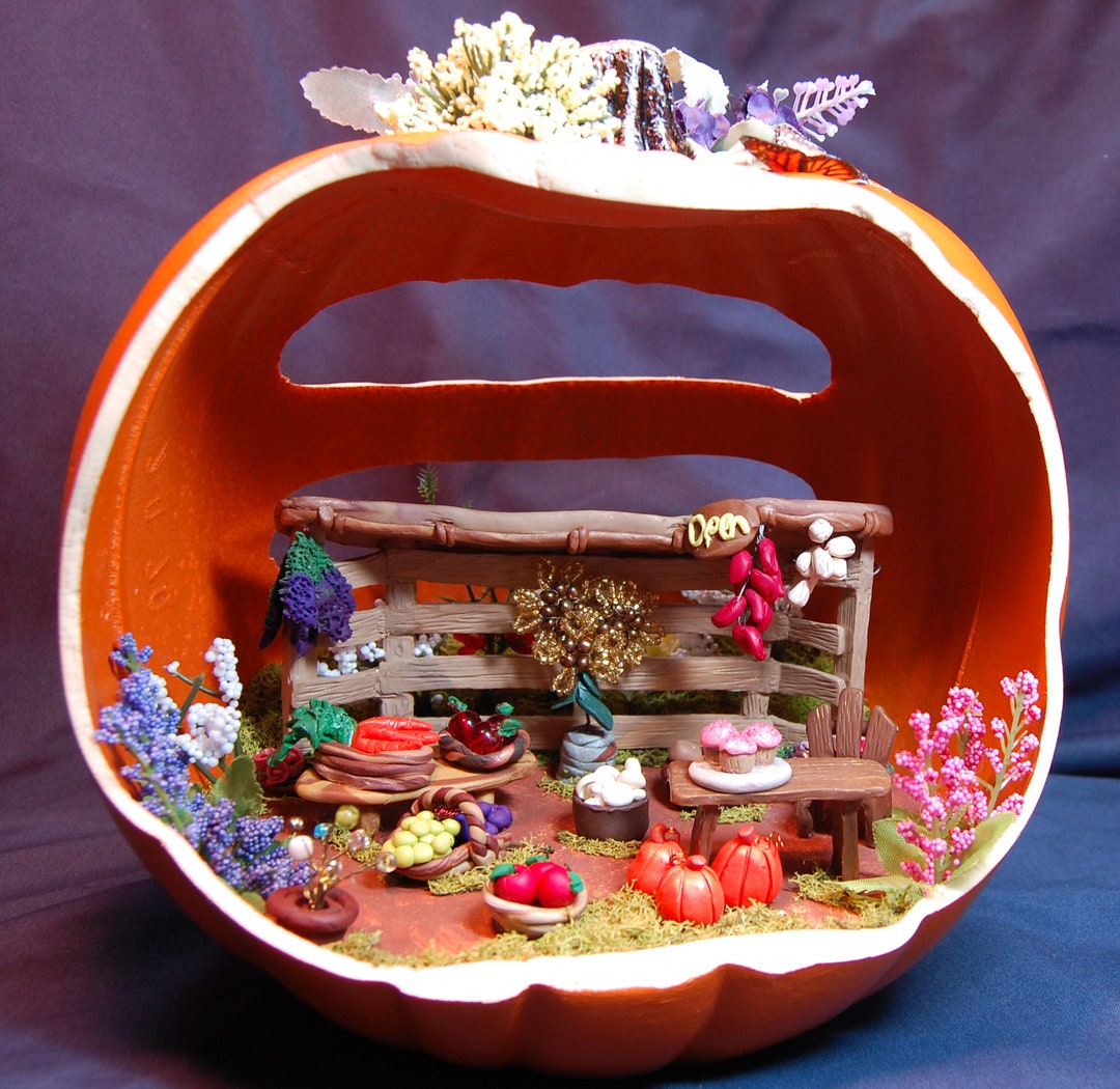 Fairy Miniature Fruit / Vegetable Stand / Diorama - Etsy