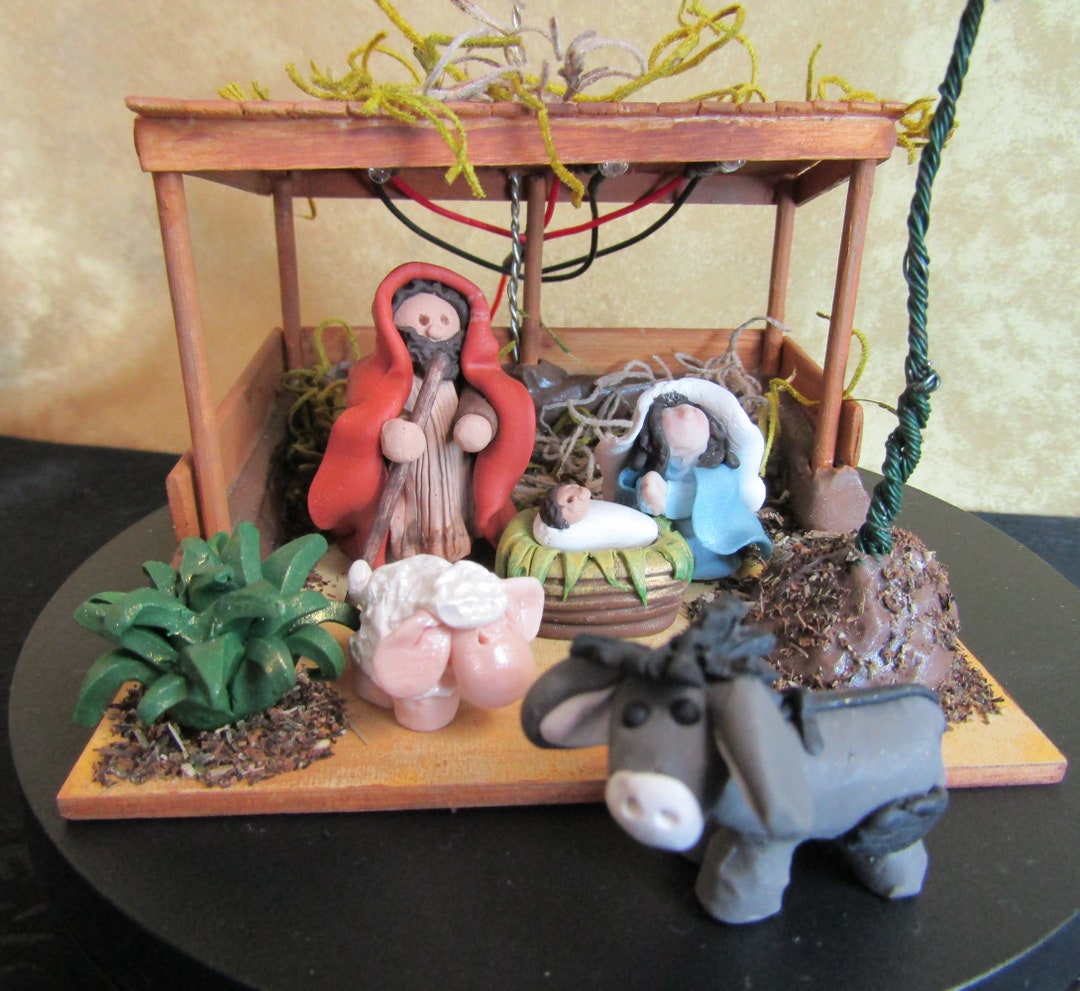 Miniature Nativity Handcrafted Polymer Clay - Etsy