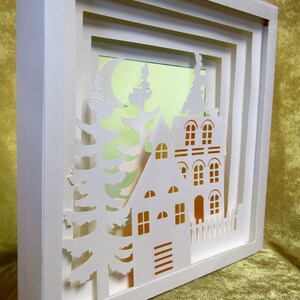 Moon Light Neighborhood Shadow Box - Finished Display Ready to Enjoy - Etsy
