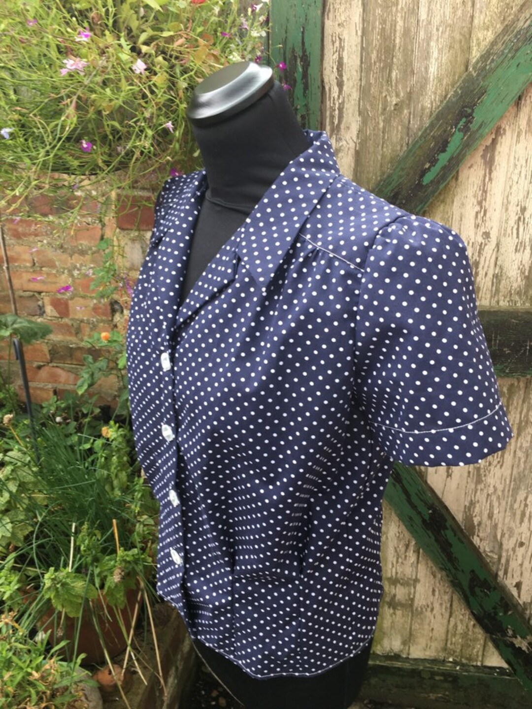 1940s Blouse / Plus Size Vintage / 40's Clothing / 40s Style Tops ...