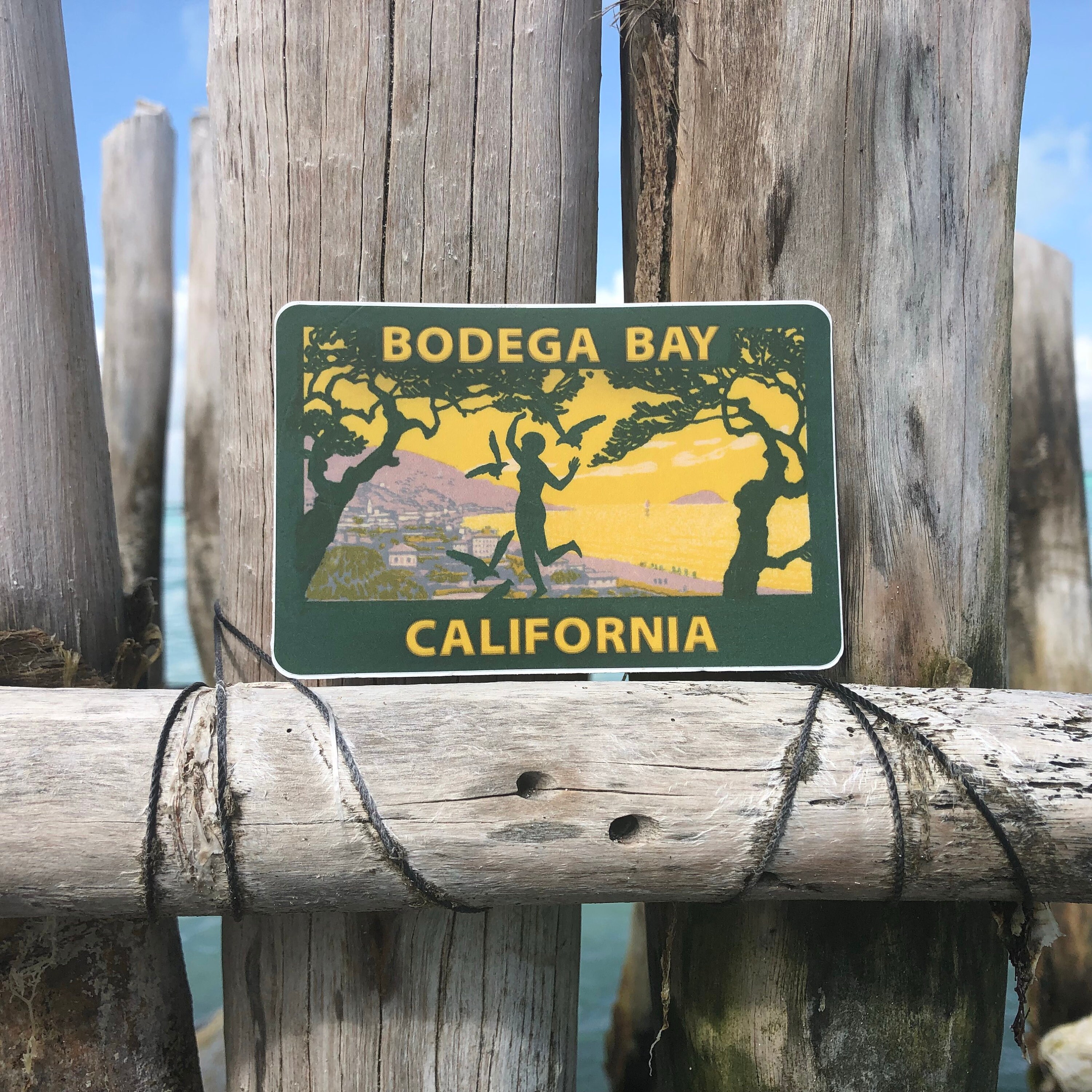 Bodega Bay rectangle Homage to Hitchcock's The | Etsy