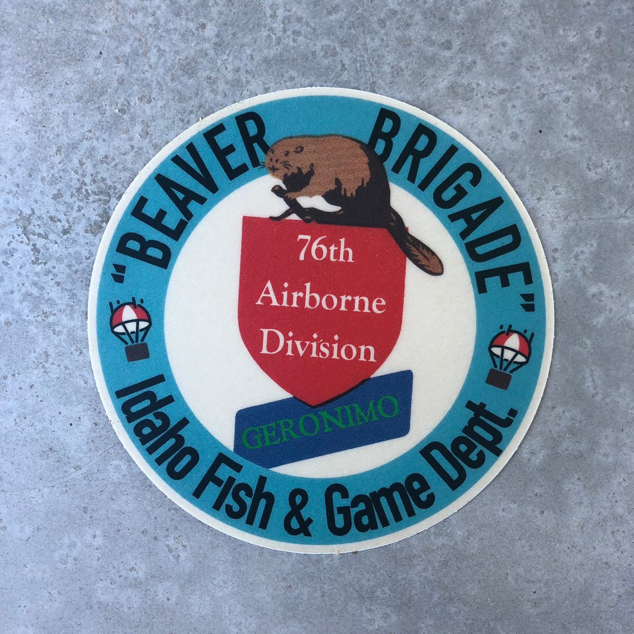 Beaver Brigade 76th Airborne Division idaho Fish and Game, Vintage ...