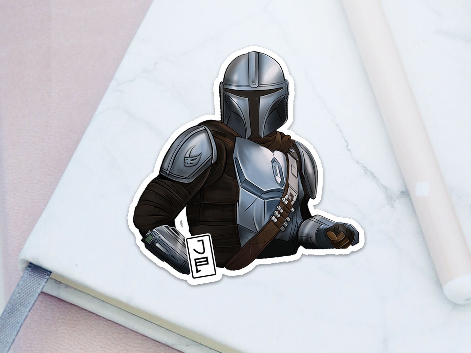 Mandalorian Sticker Car Decal Laptop Waterbottle Sticker | Etsy