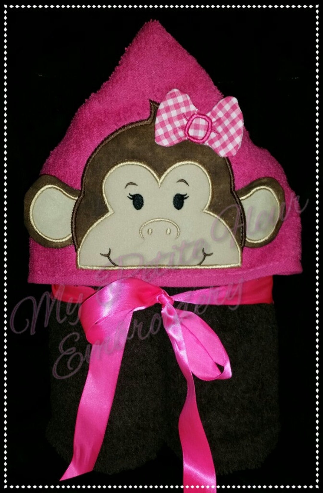 4x4 Girly Monkey Design With Monkey Tail Add On - Etsy