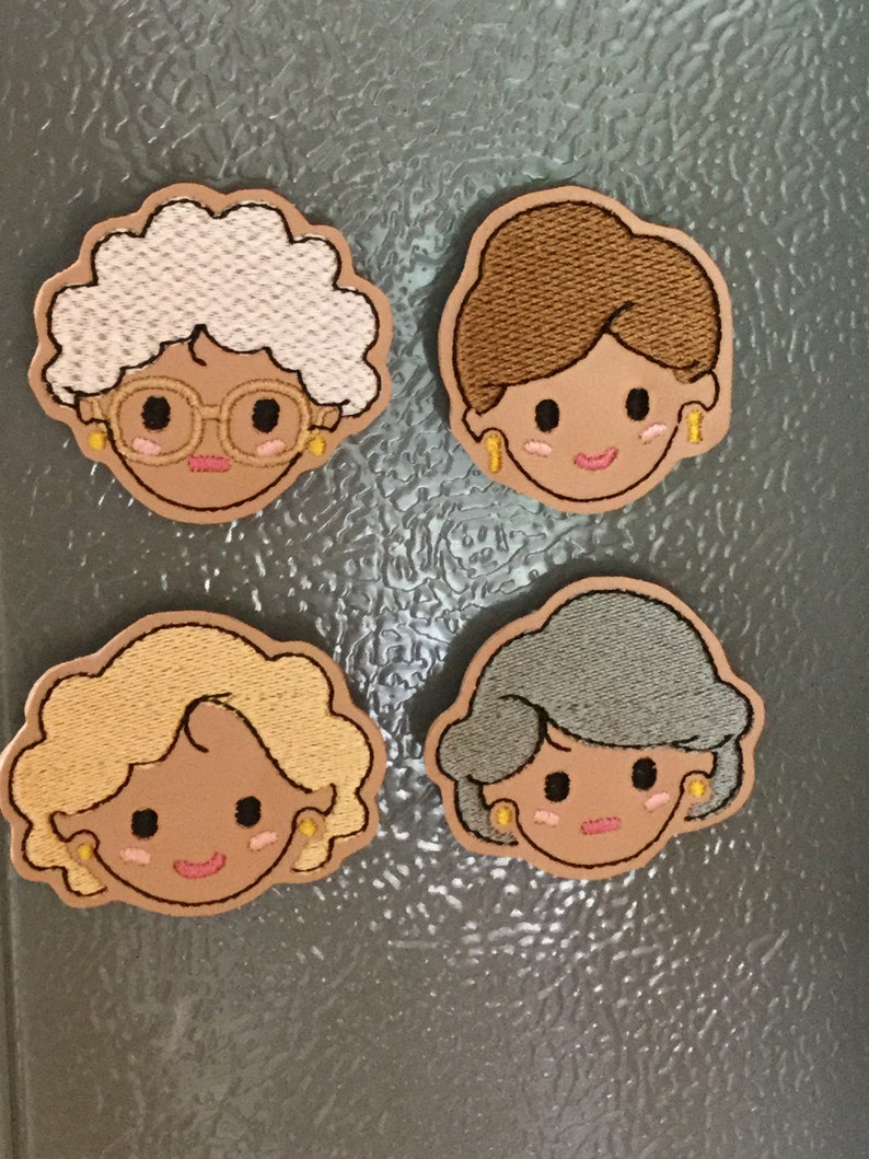 Magnets golden girls birthday gift embroidered handmade | Etsy