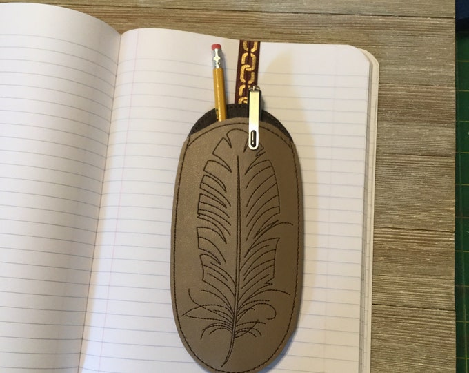 Book Band, Planner Band, Pocket Bookband, Pocket, Bookmark, Feather ...