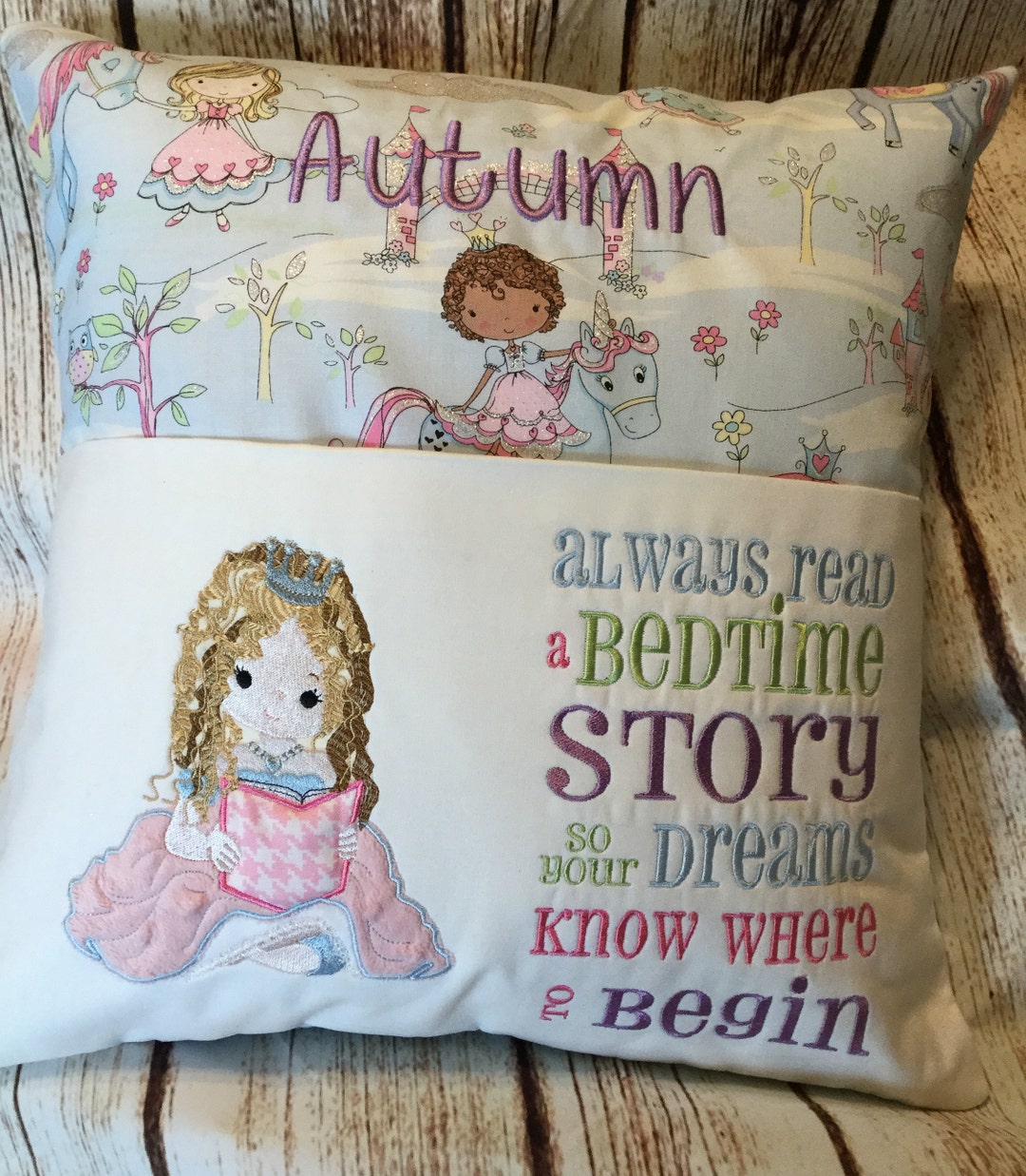 Reading Pillow, Pocket Pillow, Young Reader, Book Pillow, Princess ...